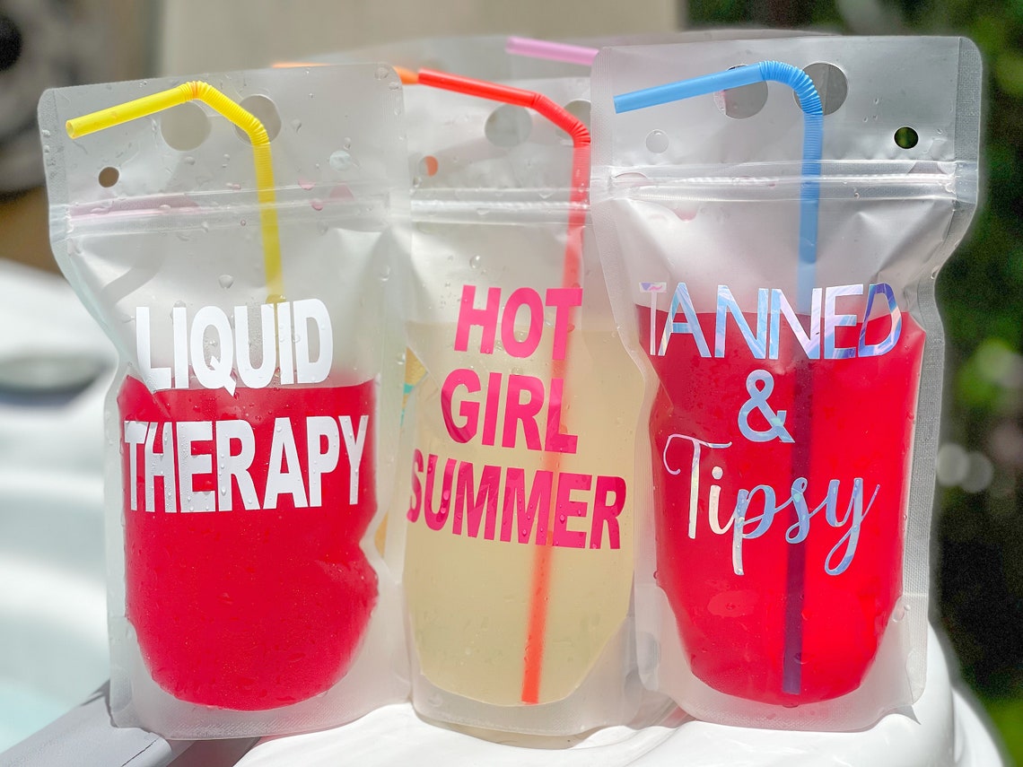 Booze Bags Drink Pouches For Adults Party Pouches | Etsy