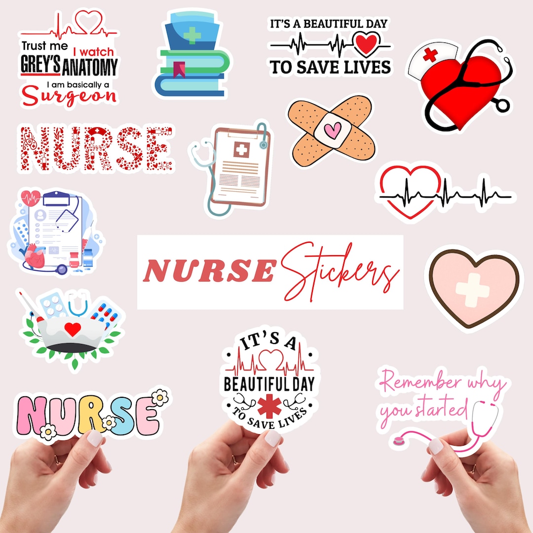 Nurse Sticker |cute Nurse Gift| Healthcare Sticker for Water Bottle or ...