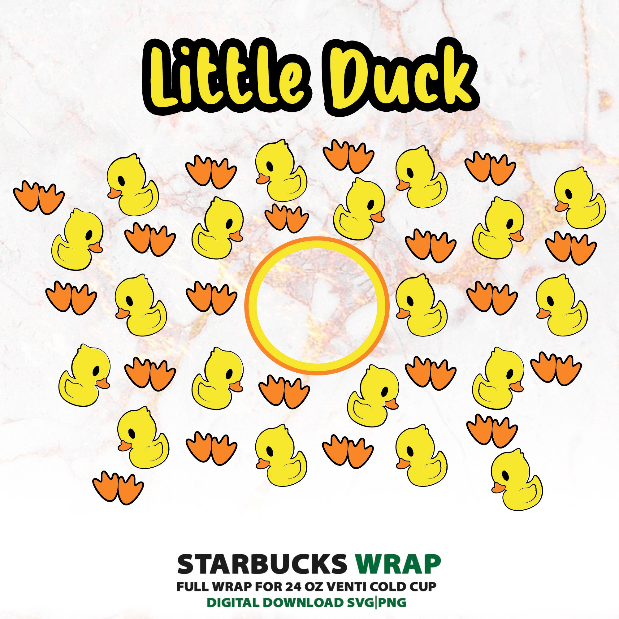 Full Wrap Starbucks Little Duck Svg Png Starbucks Venti 24 - Etsy Hong Kong