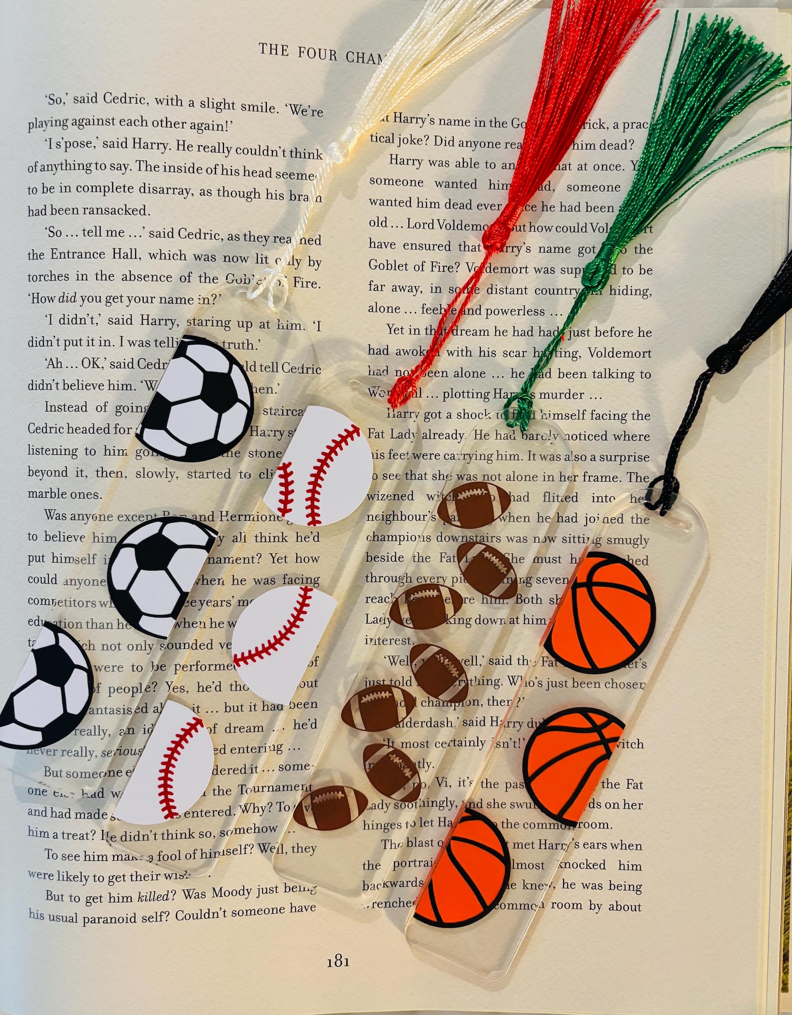 Personalized Sports Bookmark: Acrylic Baseball, Soccer, Football ...