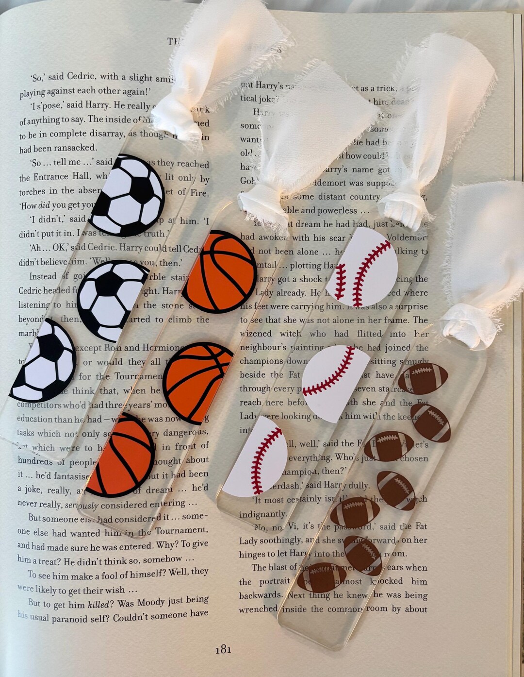 Personalized Sports Bookmark: Acrylic Baseball, Soccer, Football ...