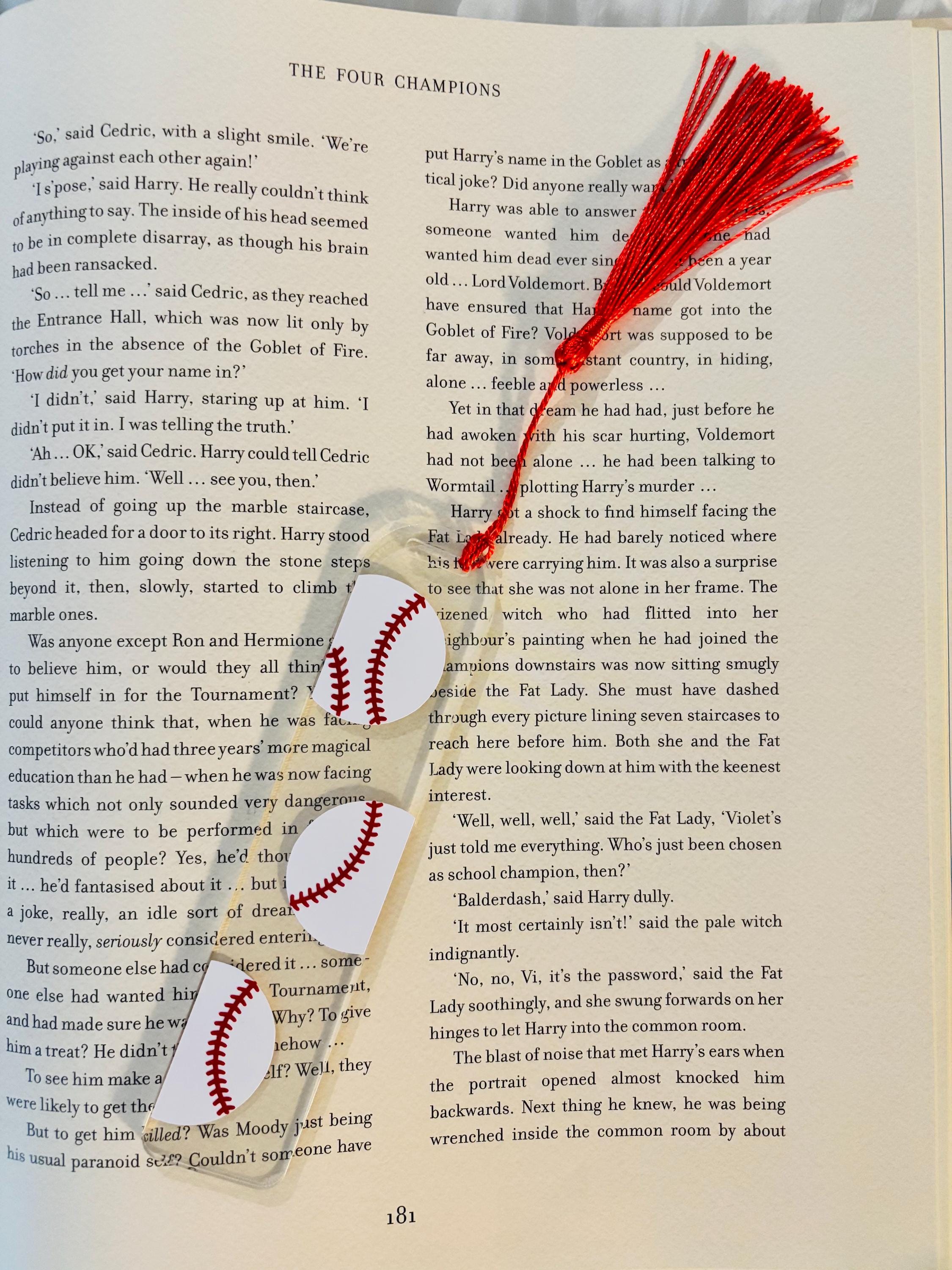 Personalized Sports Bookmark: Acrylic Baseball, Soccer, Football ...