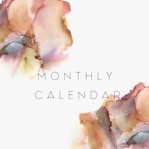 Watercolor Delight: Monthly Blank Calendar - 10x8 Inches, Horizontal ...