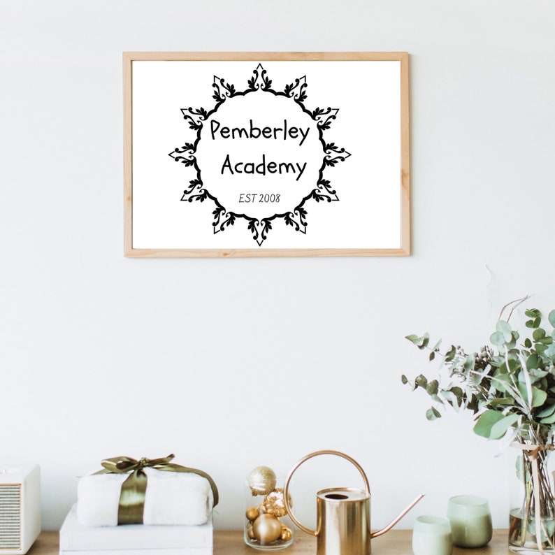 Personalized Homeschool House PRINTABLE Wall Art, Homeschool Decor ...