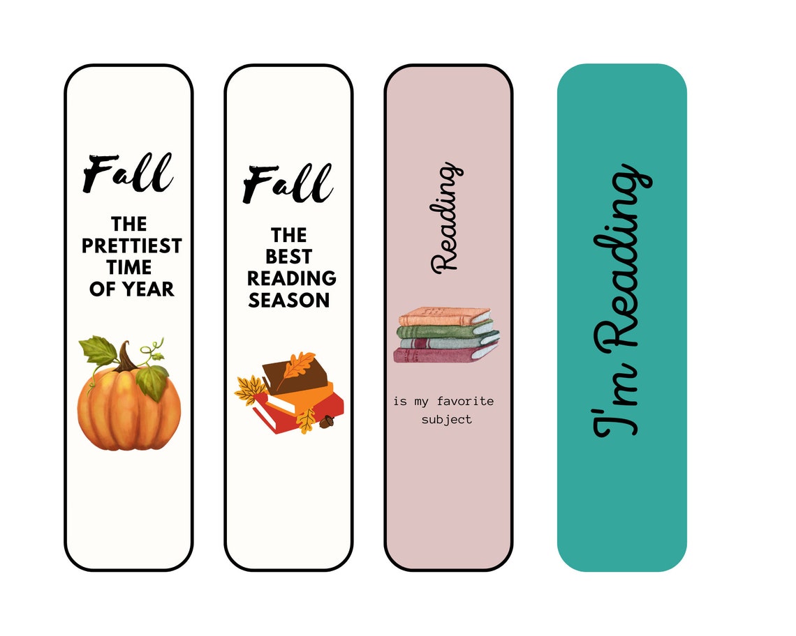 Bookmarks, Fall, Autumn Bookmarks, I'm Reading Bookmarks, Reading is My ...