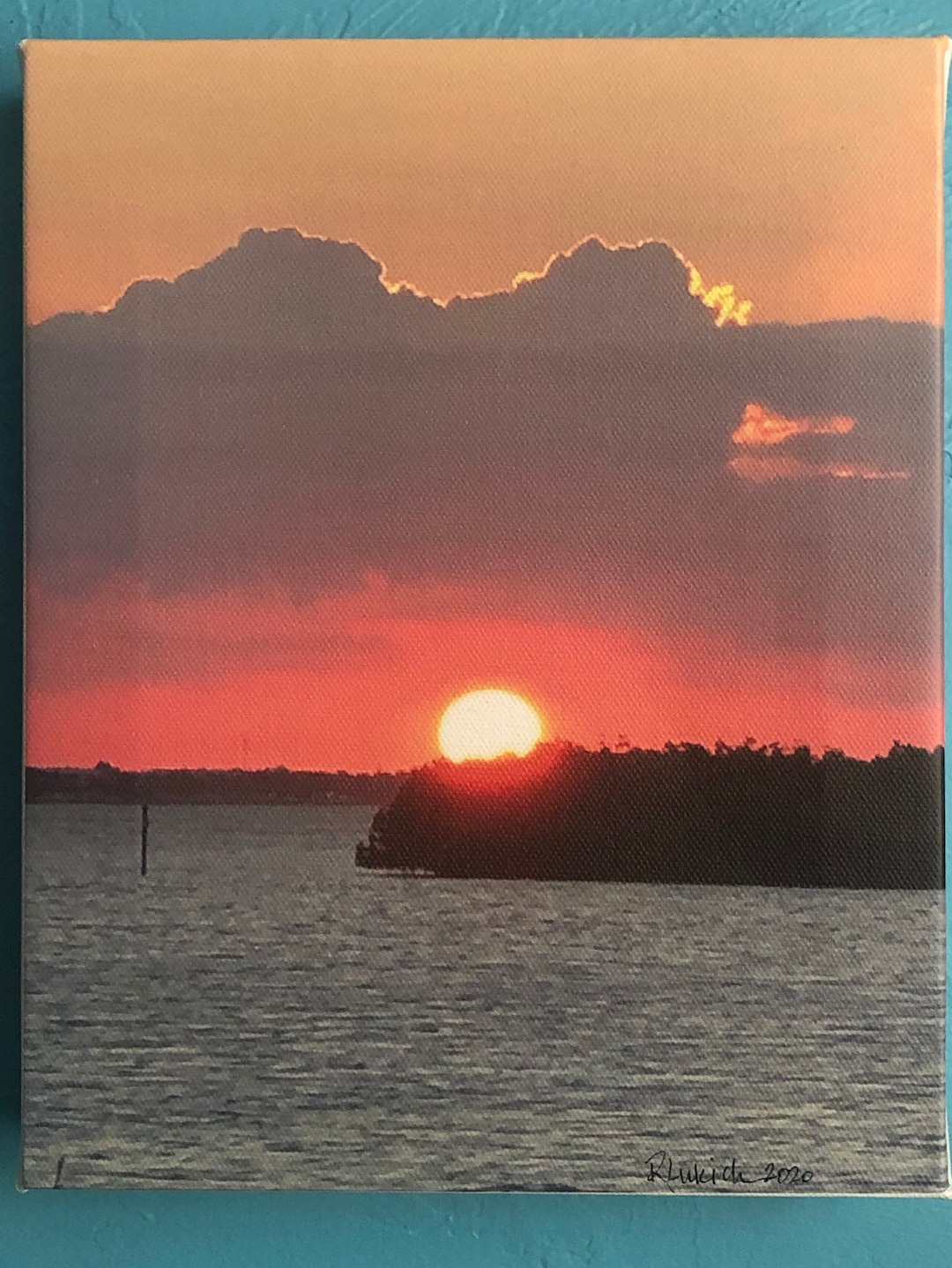 Indian River Lagoon Sunset: Orange Sky Canvas Print (8x10) - Etsy