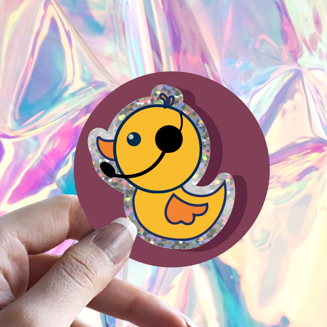Glittery Stage Manager Duck Sticker - Etsy