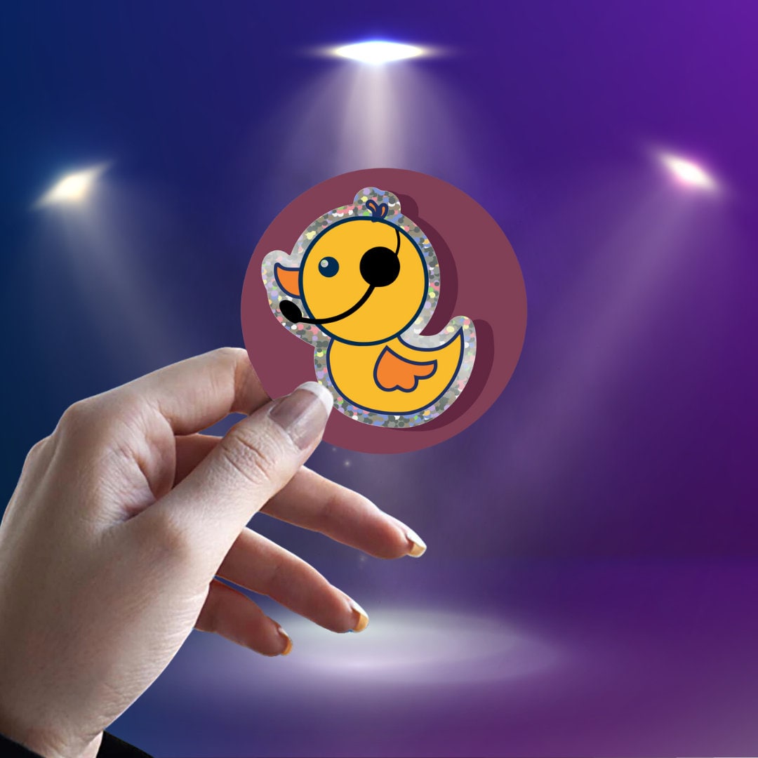Glittery Stage Manager Duck Sticker - Etsy