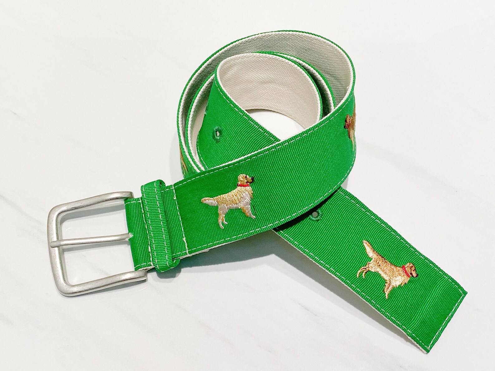 Buy Embroidered Belt Golden Retriever Belt Dog Themed Gifts Dog Online ...