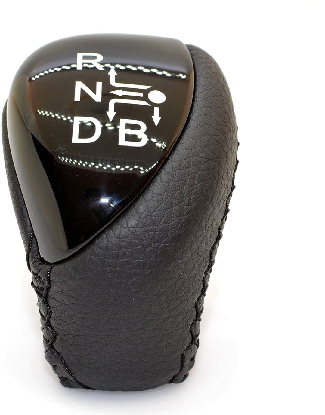 SHIFTIN Piano Black & Leather Gear Shift Knob Shifter Lever for Toyota ...