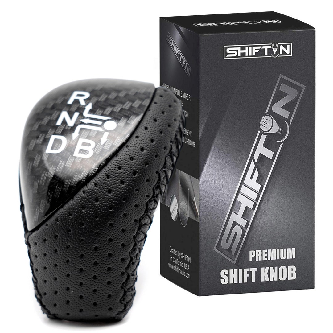 SHIFTIN Black Carbon Fiber Gear Shift Knob for Toyota Prius, Auris ...