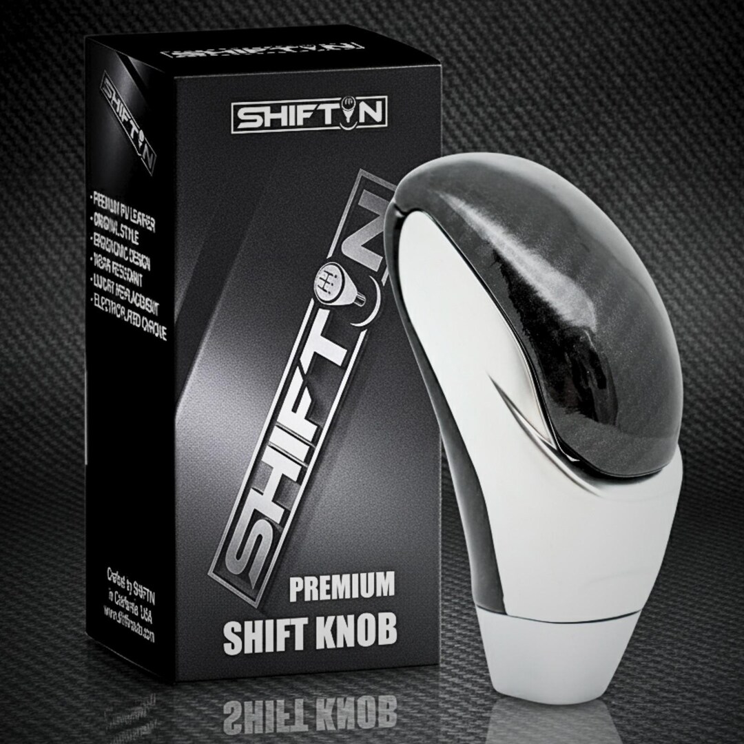 SHIFTIN Black Carbon Leather Gear Shift Knob for Toyota Lexus Acura ...