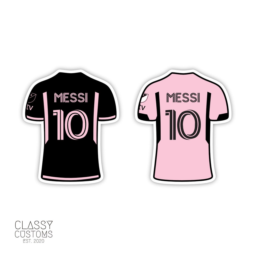 Custom Inter Miami Soccer Jersey Sticker Vinyl and Laminate Custom Name ...