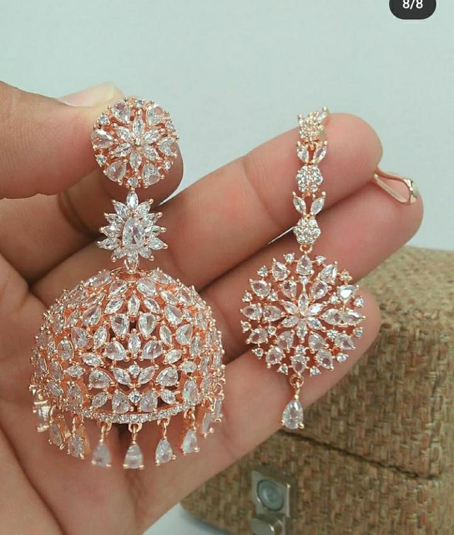 American DIAMOND Jewelry American Diamond Necklace Earrings | Etsy