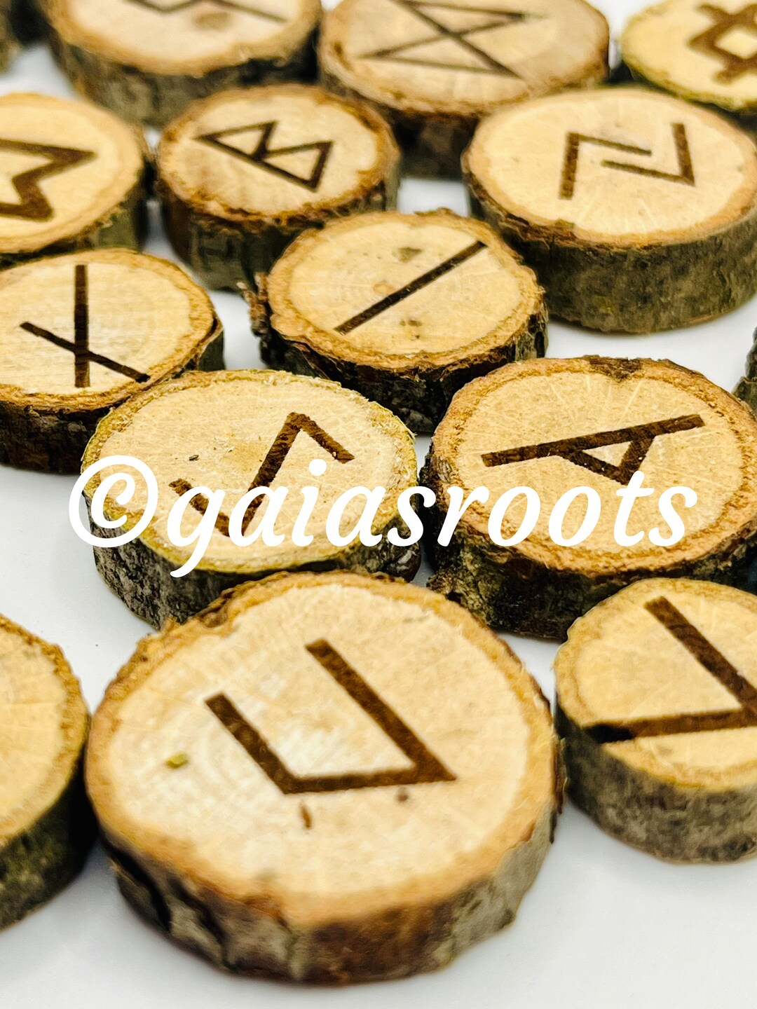 Oak Tree Wood Runes Elder Futhark Handmade - Etsy
