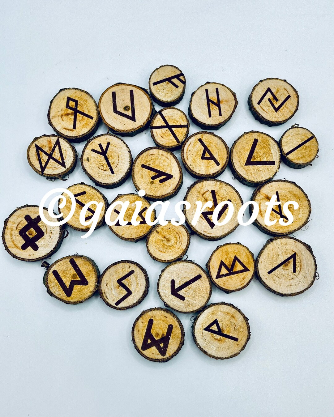 Cherry Tree Wood Runes Elder Futhark Handmade - Etsy