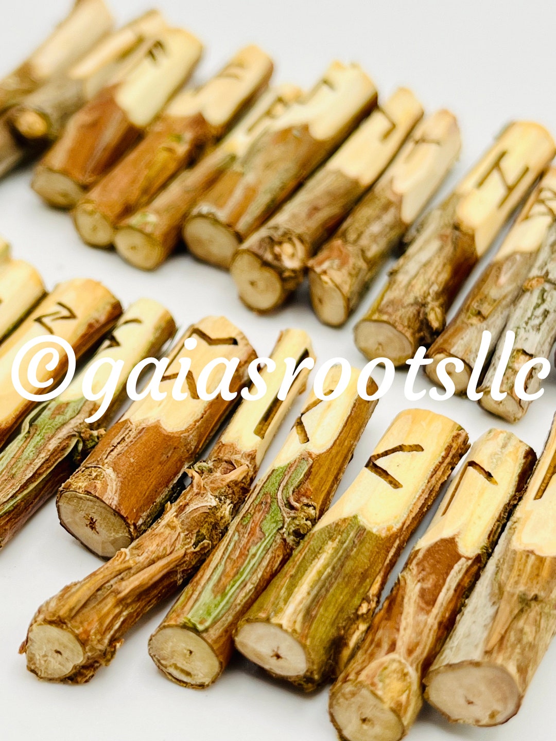 Leyland Cypress Staves SM Wood Runes Elder Futhark Handmade - Etsy