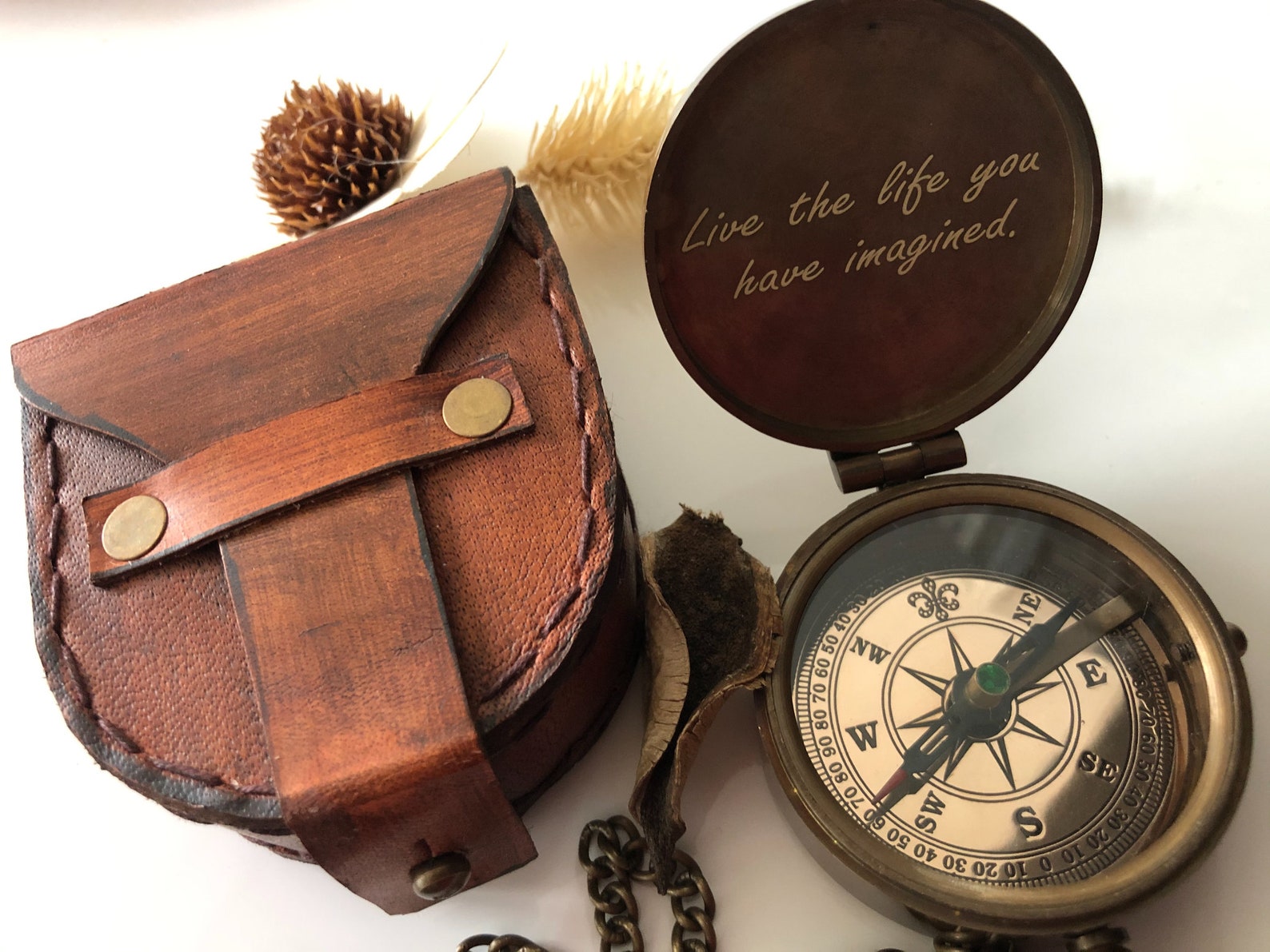Engraved Compass Christmas Present Fathers Day Gift - Etsy Canada