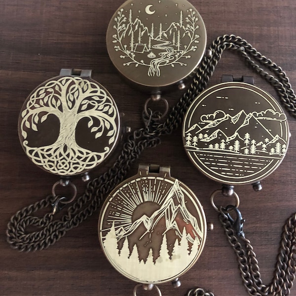 Engraved Compass - Etsy
