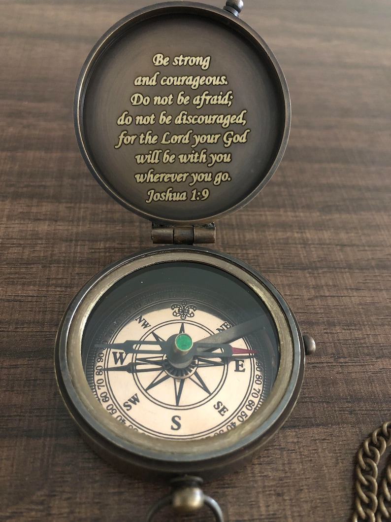 Engraved Brass Compass: Personalized Baptism Gift - Etsy
