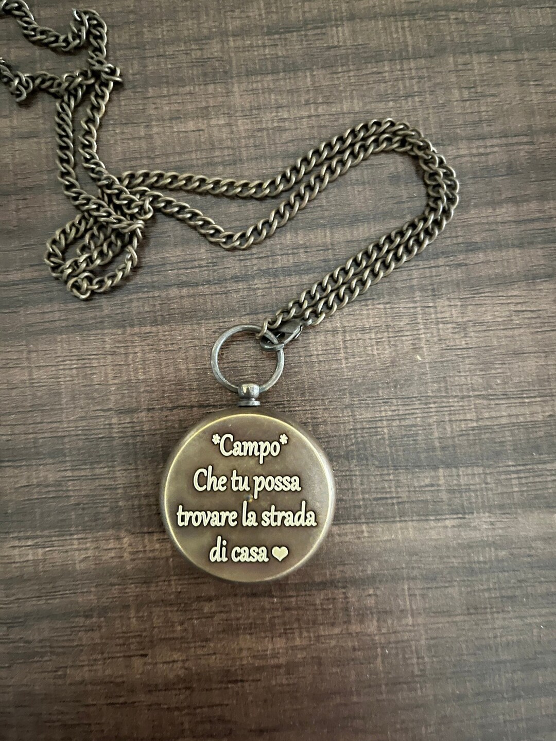 Working Compass Necklace, Engraved Necklace Compass, Valentines Day ...