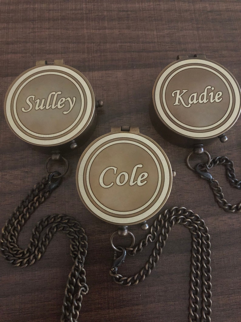 Handmade Brass Engraved Compass, Personalized Gift - Etsy