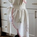 Vintage Repurposed Apron • Ivory and Pink Embroidered Apron • Apron ...