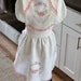 Vintage Repurposed Apron • Ivory and Pink Embroidered Apron • Apron ...