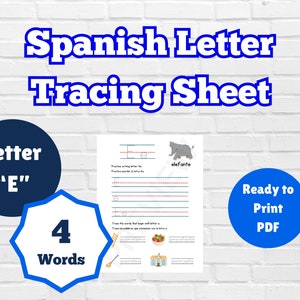 Spanish Letter Tracing Worksheet: Bilingual ABC Learning (PDF Pattern ...