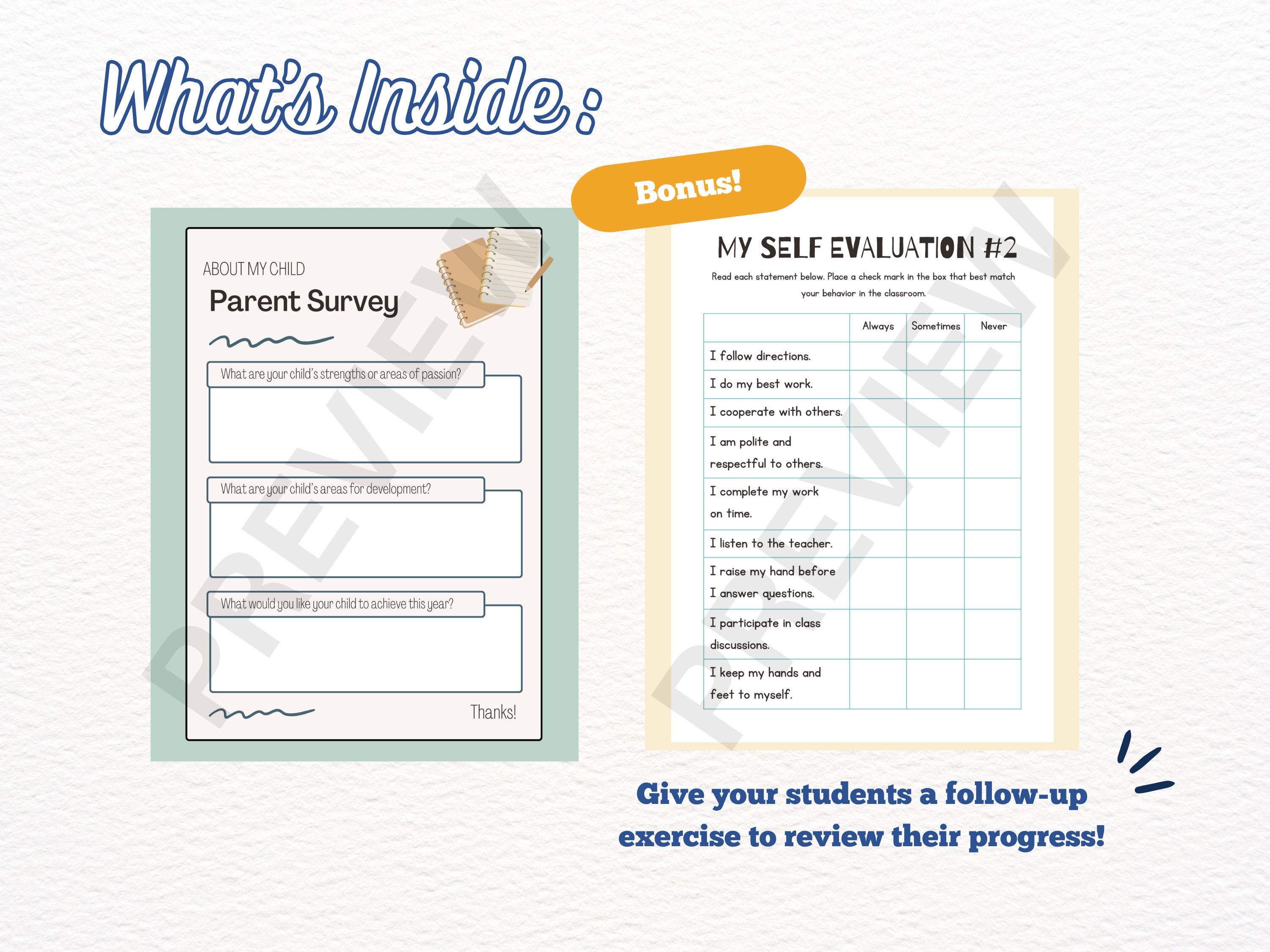 2024 New Year Self Reflection Student Activity Worksheet Bundle ...