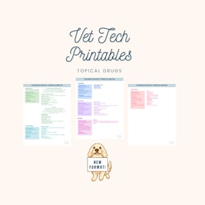VetTechPrintables - Etsy