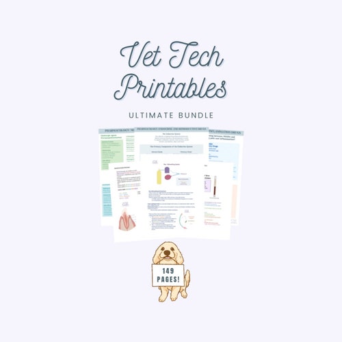 PHARMACOLOGY BUNDLE Vet Tech Study Guides Color Coded VTNE - Etsy
