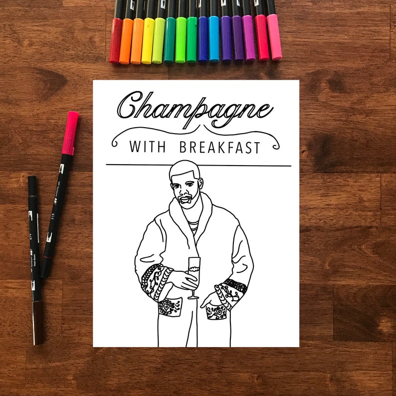 Drake Inspired Coloring Sheets Bundle - Instant Digital Download - Etsy