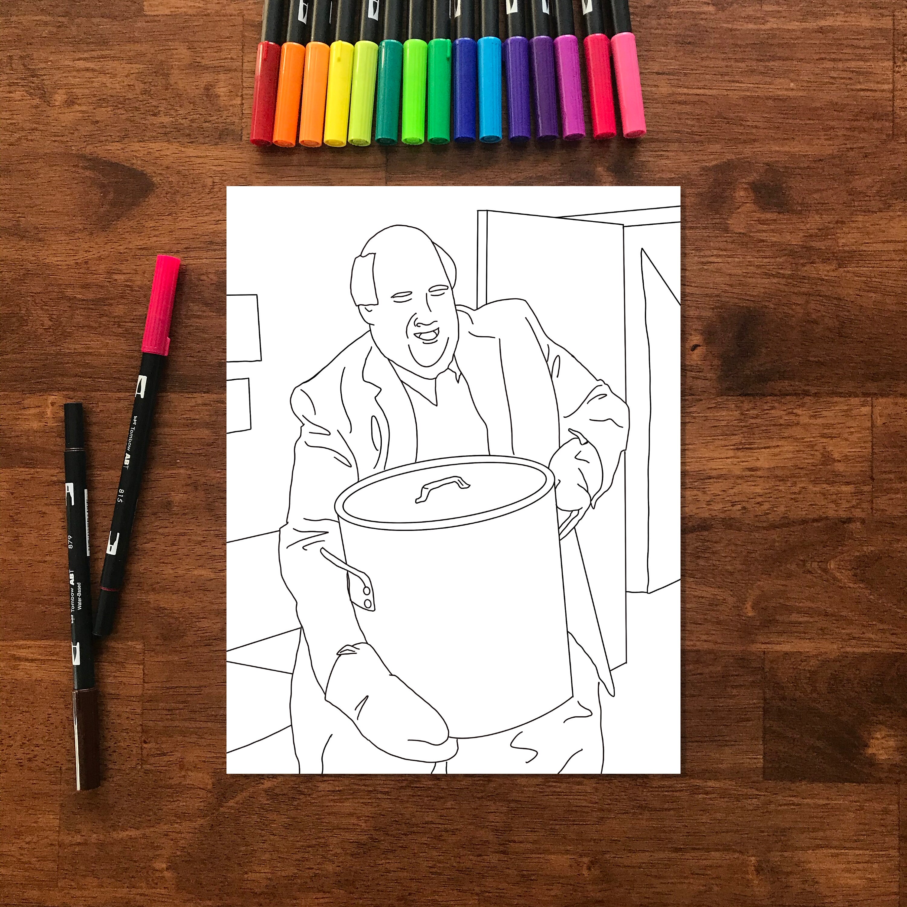 The Office Inspired Coloring Sheets Bundle - Instant Digital Download ...