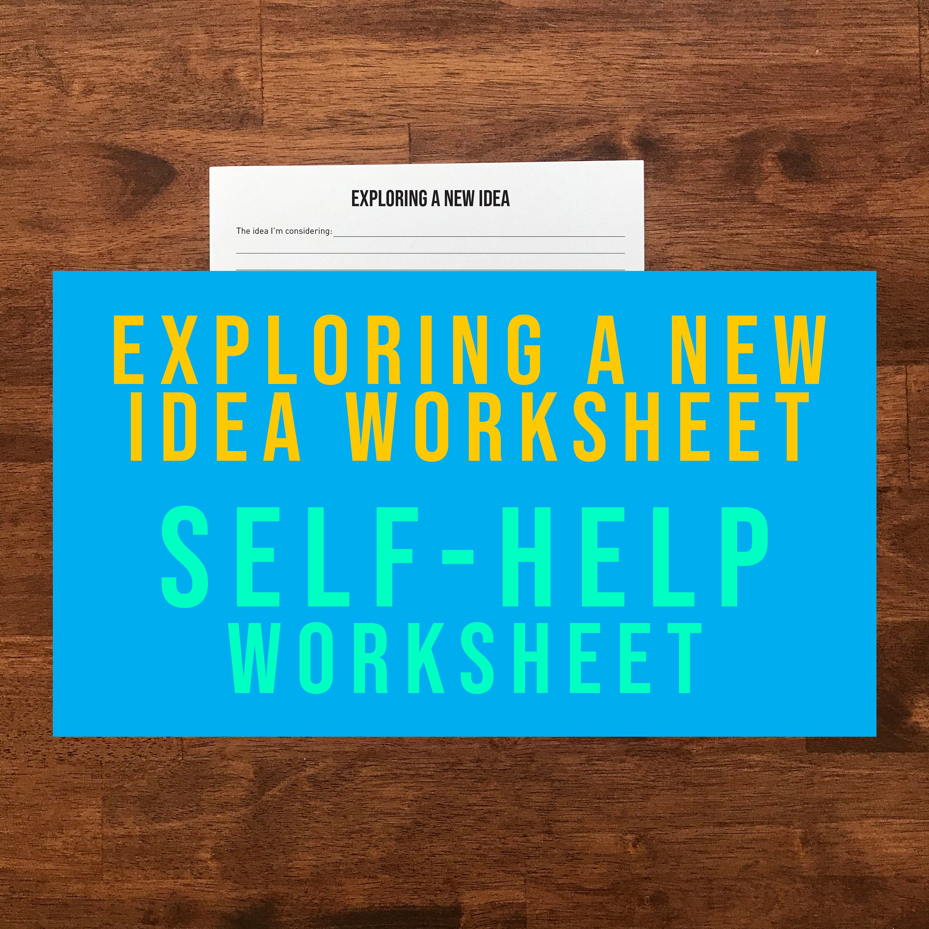 Exploring an Idea: A Self Reflection Worksheet - Etsy