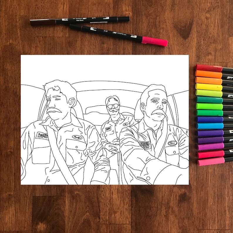 The Office Inspired Utica Raid Coloring Sheet - Instant Digital ...