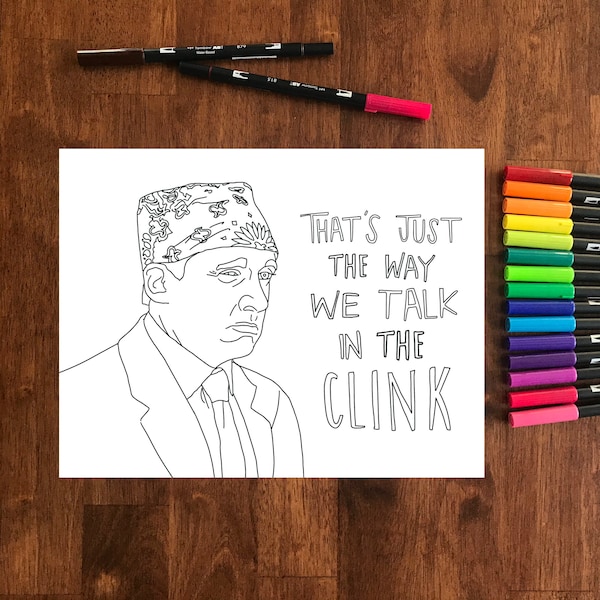 Prison Mike Coloring - Etsy