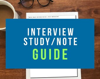 Interview Study & Note Guide BUNDLE | Etsy