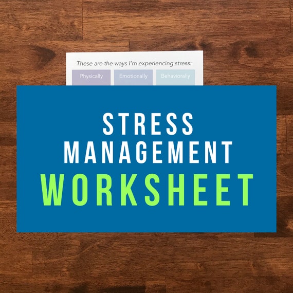 Stress Management Worksheet Instant Digital Download | Etsy