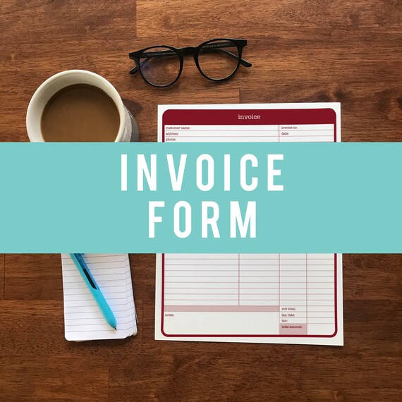 Invoice Form Instant Digital Download Printable | Etsy
