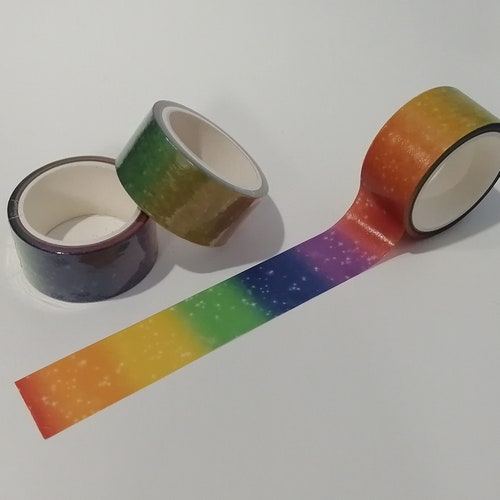 Washi Tape Rainbow Washi Tape Hippie Washi Tape Full Roll - Etsy