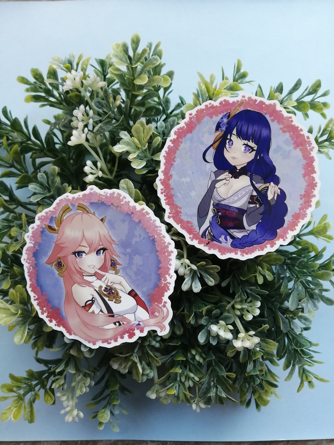 Genshin Impact Vinyl Stickers yae Miko & Ei - Etsy