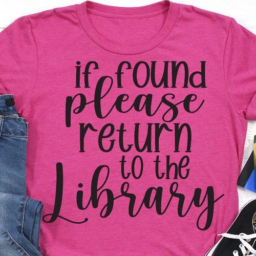 If Found Please Return to the Library SVG Librarian SVG File | Etsy