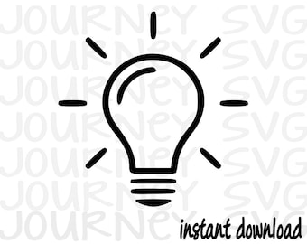 Lightbulb SVG Lightbulb Vector Bright Idea Svg Bulb - Etsy