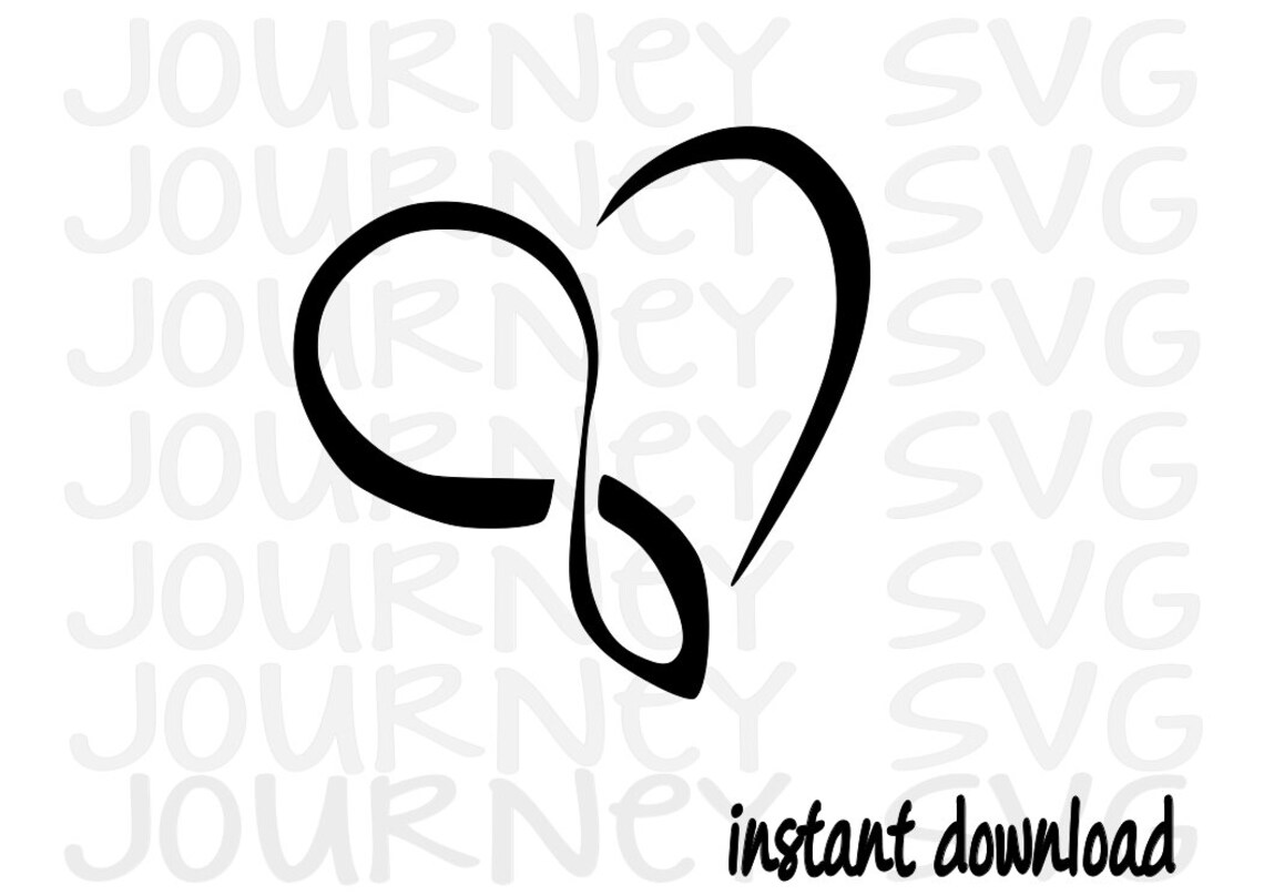 Heart Infinity SVG Heart SVG Doodle Heart SVG - Etsy