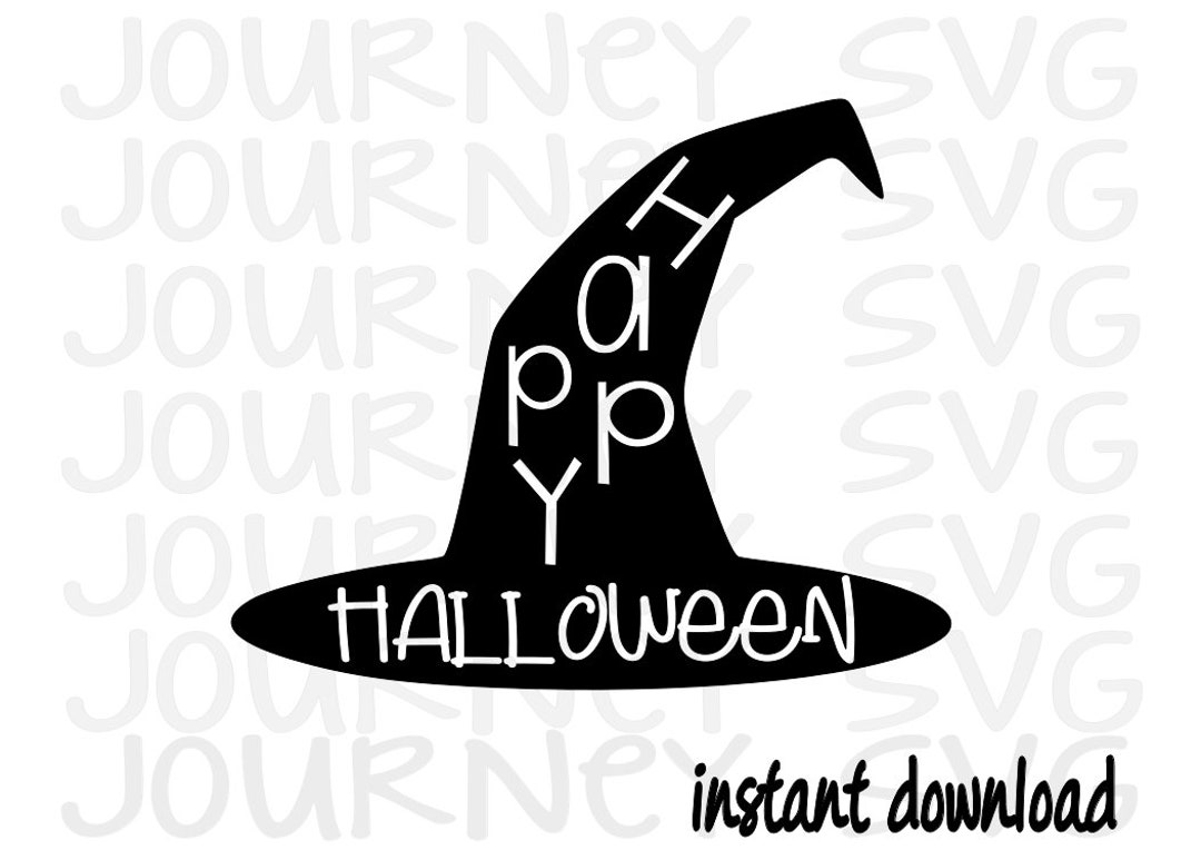 Happy Halloween SVG, Witch Hat SVG, Halloween SVG, Fall Svg, Halloween ...