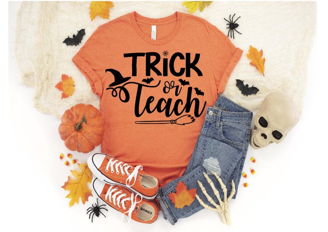 Trick or Teach SVG, Halloween SVG, Halloween Teacher SVG - Etsy