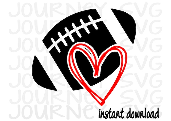 Football Heart SVG Football SVG Ball SVG Sport svg | Etsy