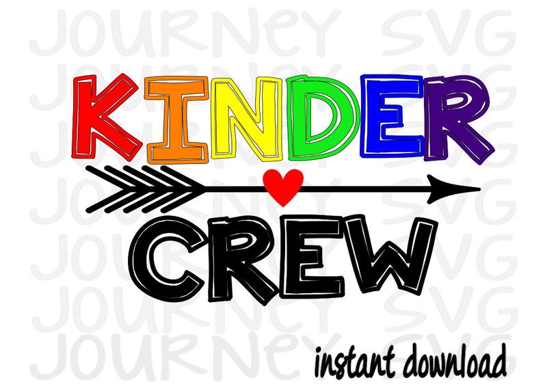 Kinder Crew SVG Teacher Svg Teacher Gifts Kindergarten - Etsy