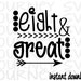 Eight and Great SVG, Eighth Birthday SVG, Kid's Birthday Svg, Child's ...